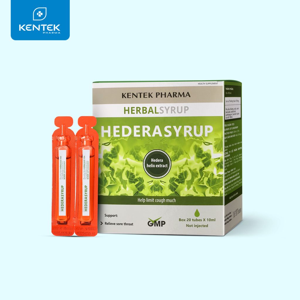 SIRO HO THẢO DƯỢC HEDERA (Dạng ống) - KENTEK PHARMA JSC