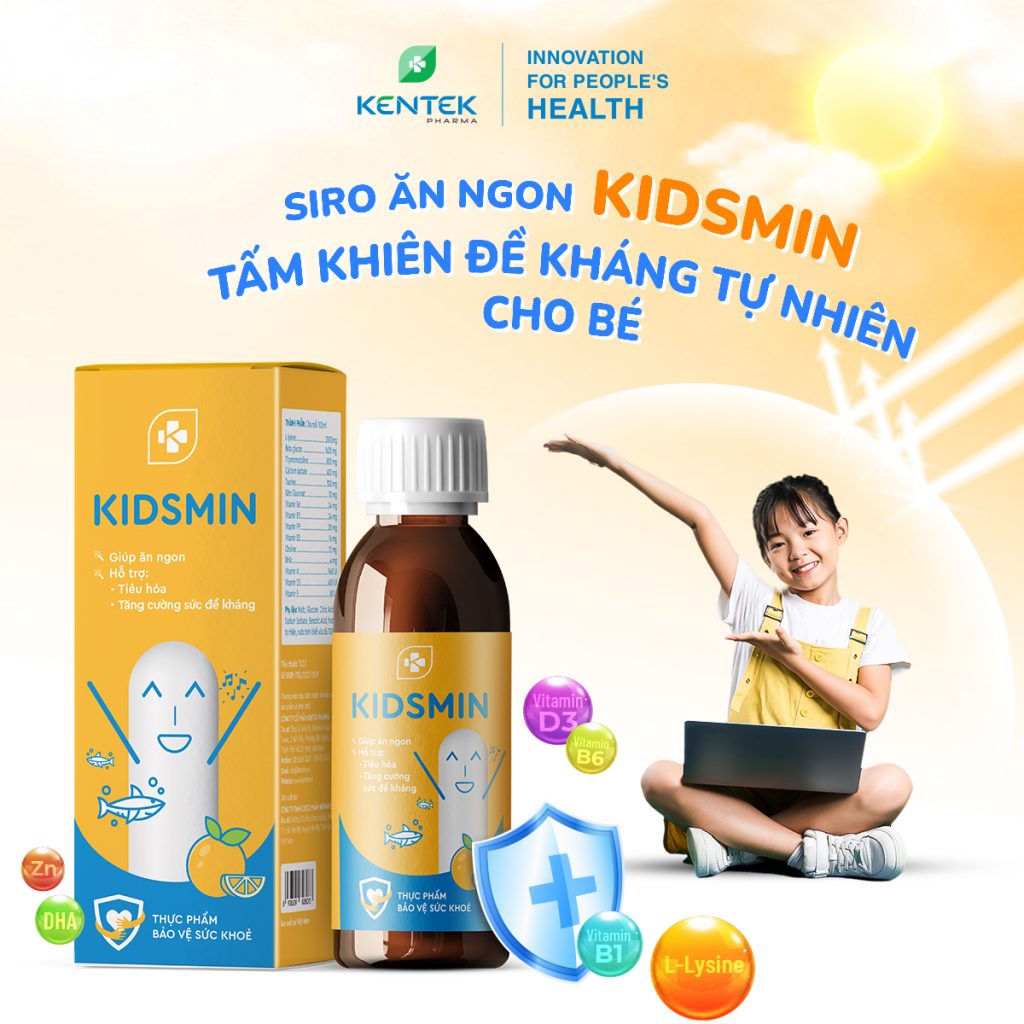 KIDSMIN TĂNG CÂN AN TOÀN CHO BÉ - KENTEK PHARMA JSC