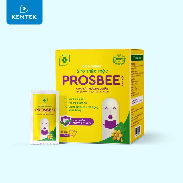 SIRO HO THẢO DƯỢC PROSBEE ONG MẬT (Dạng gói) - KENTEK PHARMA JSC