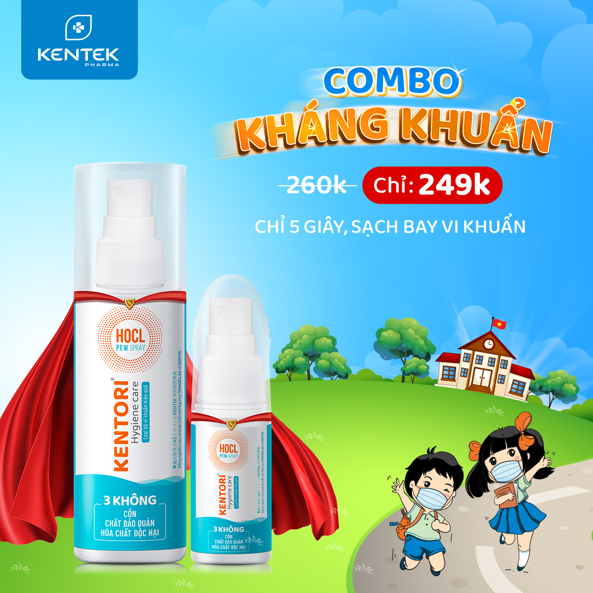 KENTEK GIÚP BÉ YÊU TRỞ LẠI TRƯỜNG AN TOÀN VỚI 5 COMBO HIỆU QUẢ, GIÁ SỐC ...